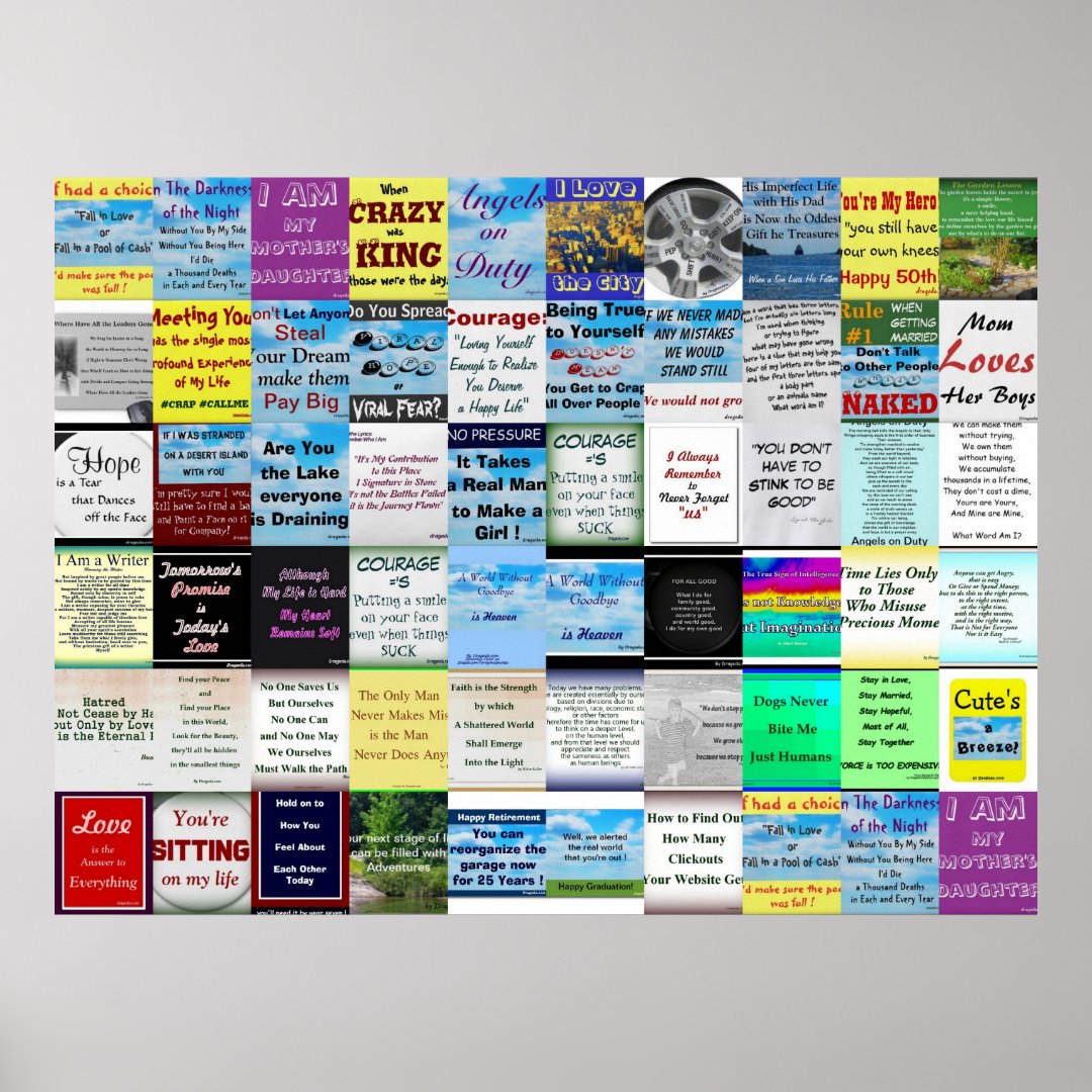 Quote Collage Poster | Zazzle