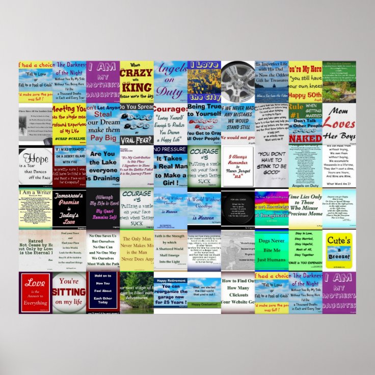 Quote Collage Poster | Zazzle