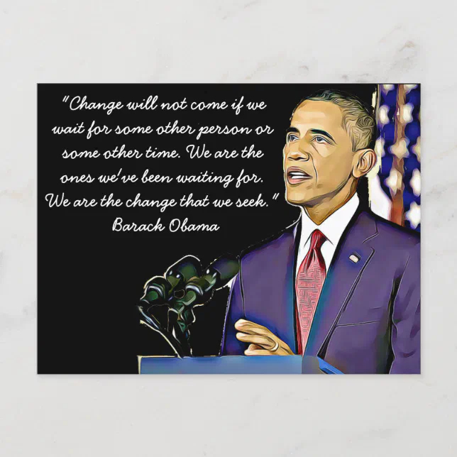 Quote from 44th US President Barack Obama Postcard | Zazzle