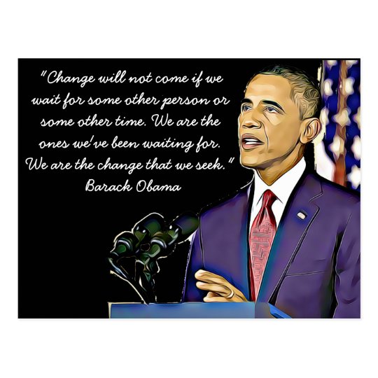 Quote from 44th US President Barack Obama Postcard | Zazzle.com