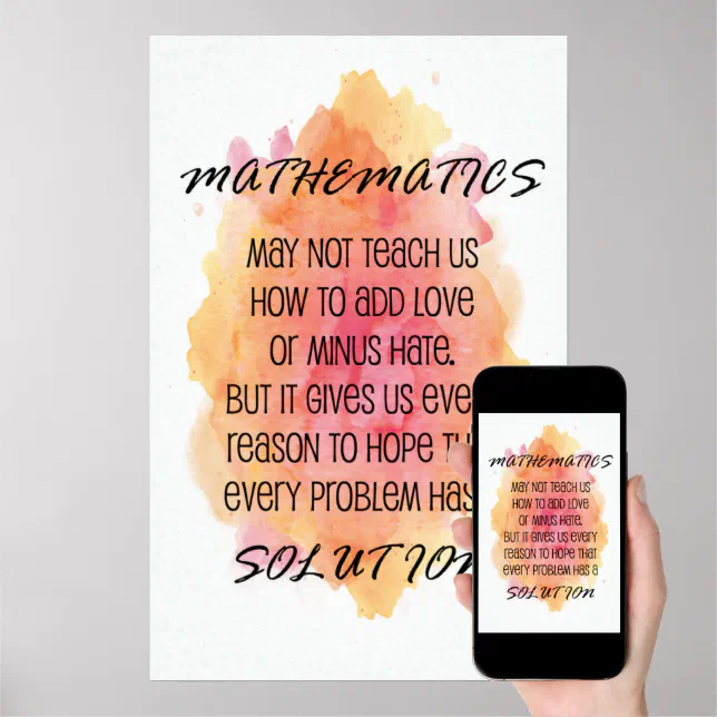 Quote - Math Posters | Zazzle