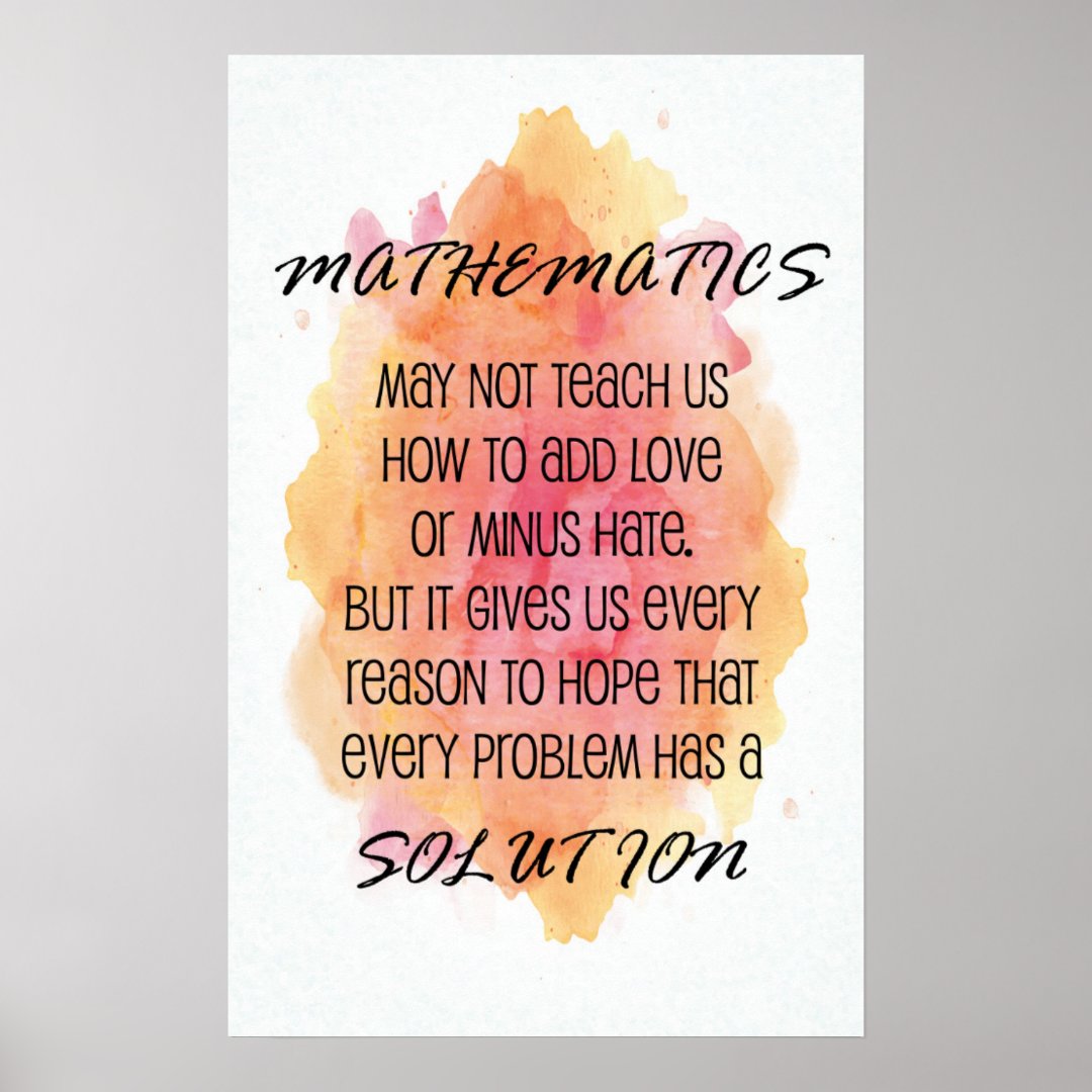 Quote - Math Posters | Zazzle