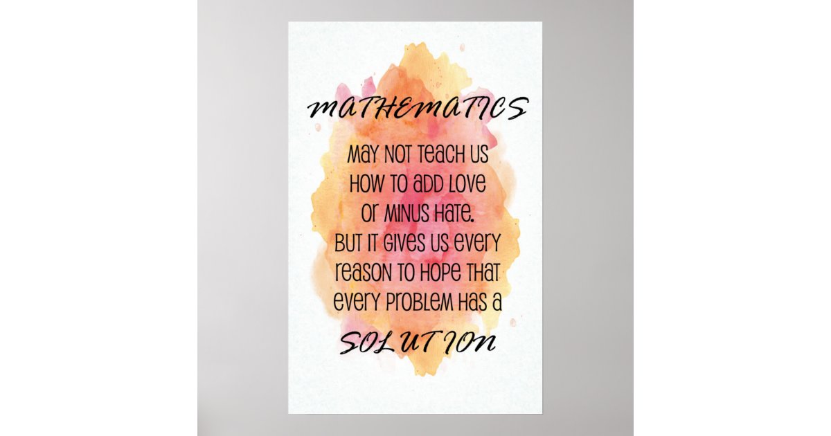 Quote - Math Posters | Zazzle