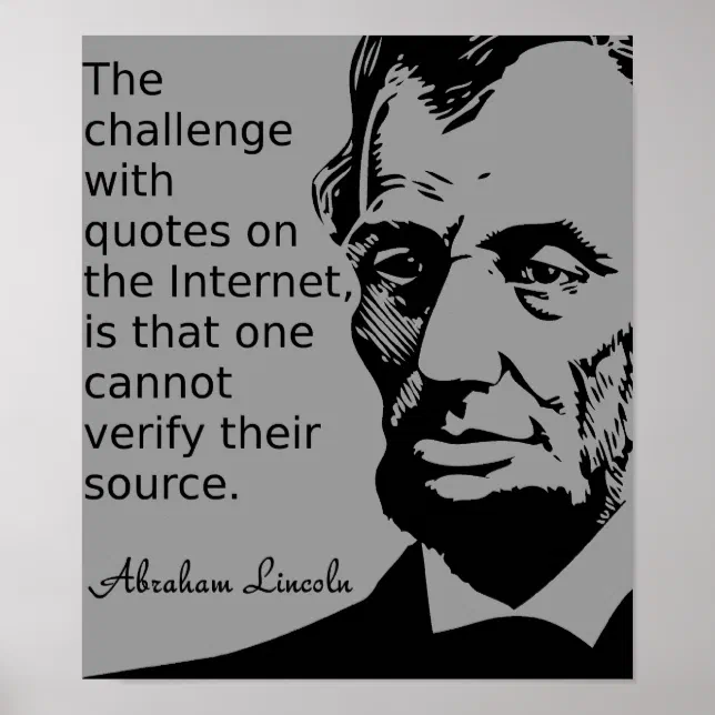 Quote of Lincon Poster | Zazzle