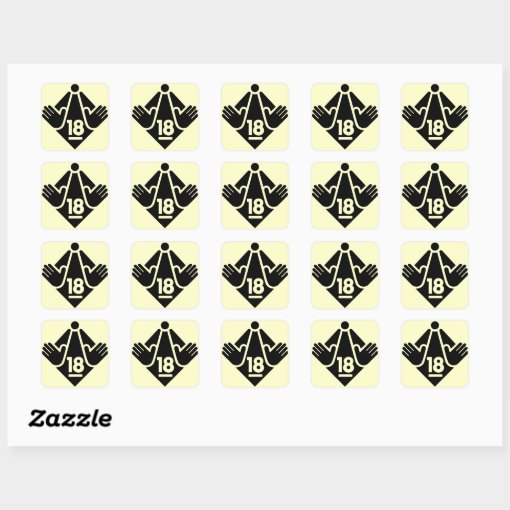 R18 SQUARE STICKER | Zazzle