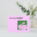 "R" is for Rabbit Alphabet Flashcard Postcard | Zazzle
