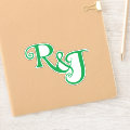 R&J Monogram wedding Sticker | Zazzle