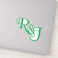 R&J Monogram wedding Sticker | Zazzle