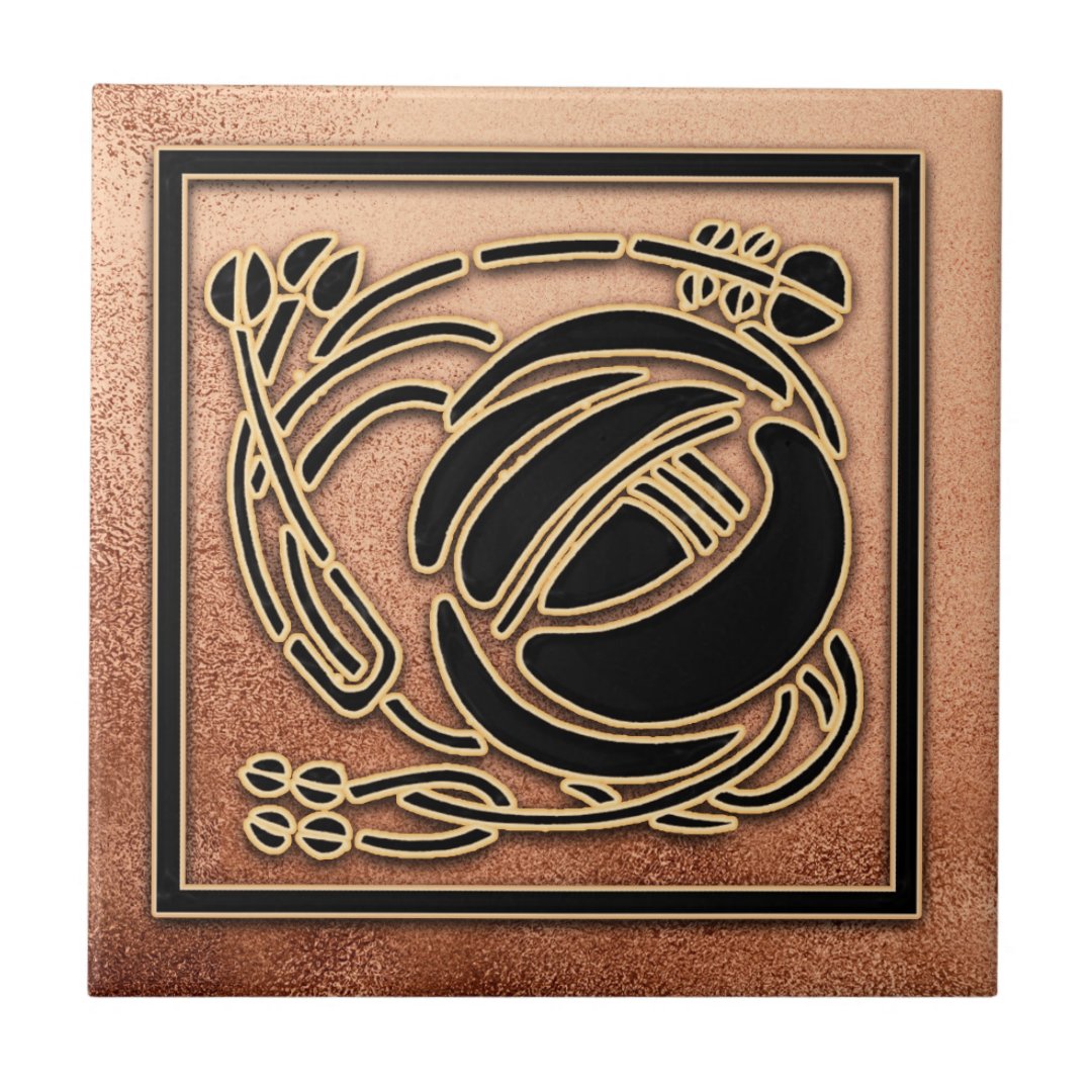 R Mackintosh Rose Style Ceramic Tile | Zazzle