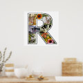R Monogram Create Your Own 8 Custom Photo Collage Poster | Zazzle
