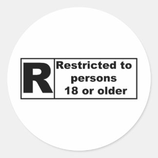 R Rated Stickers | Zazzle