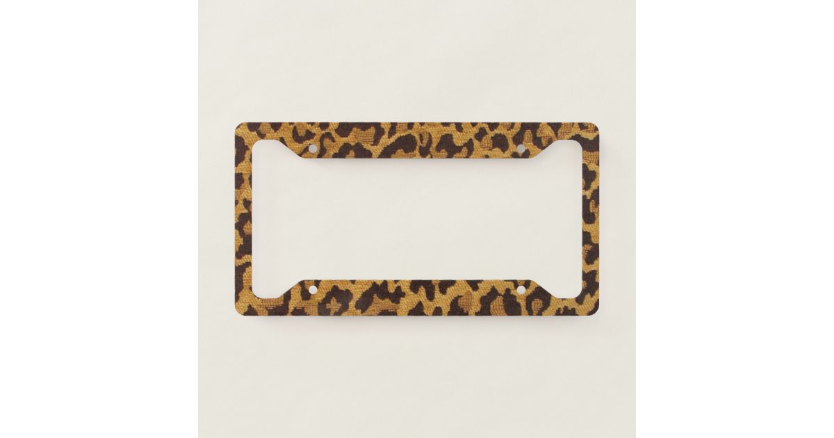 RAB Rockabilly Leopard Print License Plate Frame | Zazzle