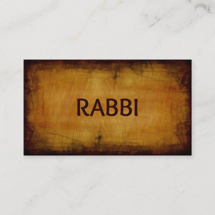 Rabbi Antique Brushed Wood Business Card | Zazzle.com