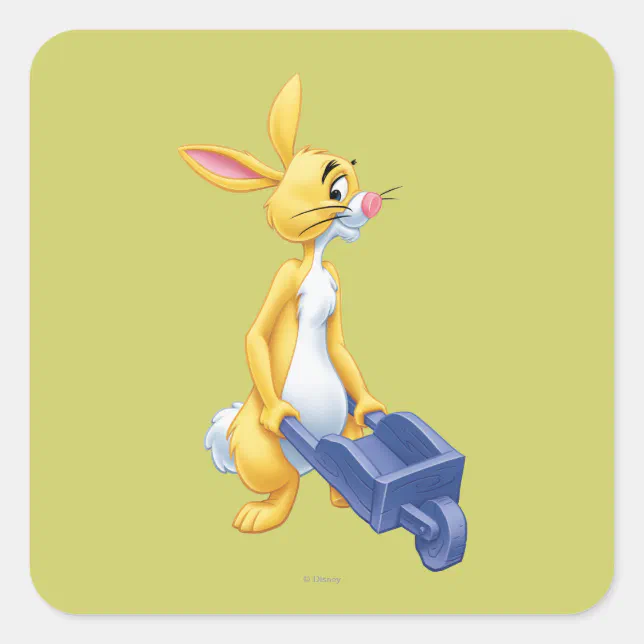 Rabbit 2 square sticker | Zazzle