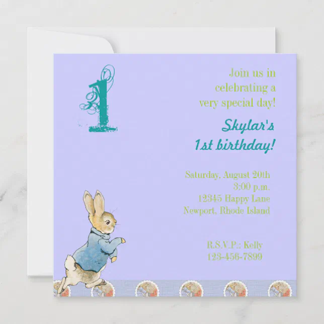 Rabbit and Friends Birthday Invitation | Zazzle