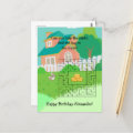 Rabbit and Hay Birthday Maze Postcards for Kids | Zazzle