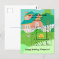Rabbit and Hay Birthday Maze Postcards for Kids | Zazzle