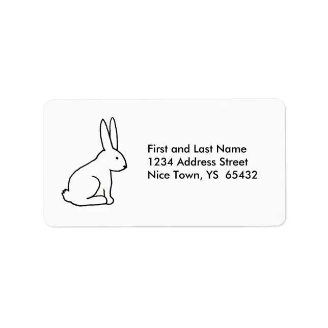 Rabbit bunny fun simple graphic symbol logo art label | Zazzle