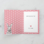 Rabbit Bunny Love Cute Funny Animal Valentines day Holiday Card | Zazzle