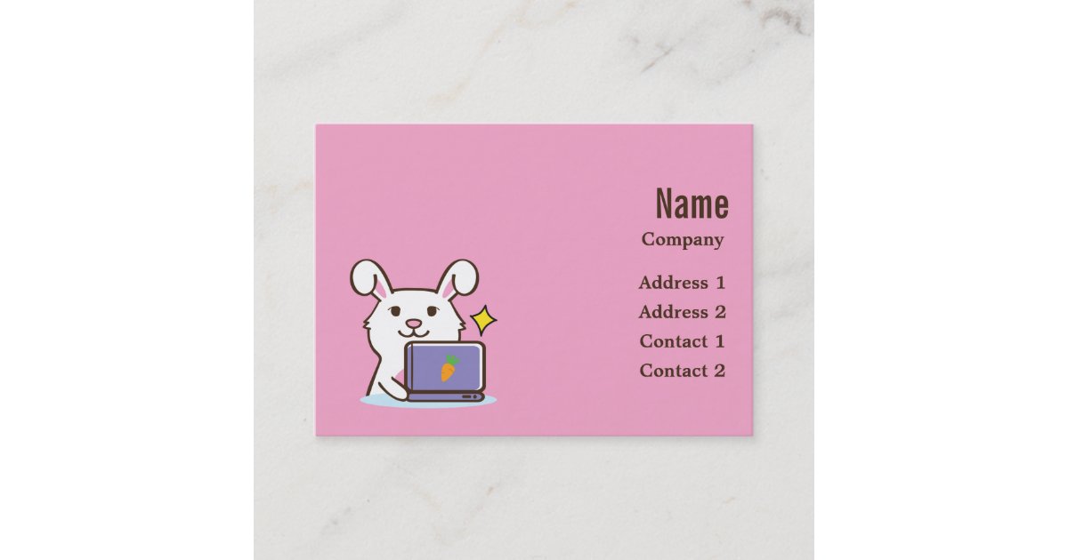 Rabbit business card | Zazzle