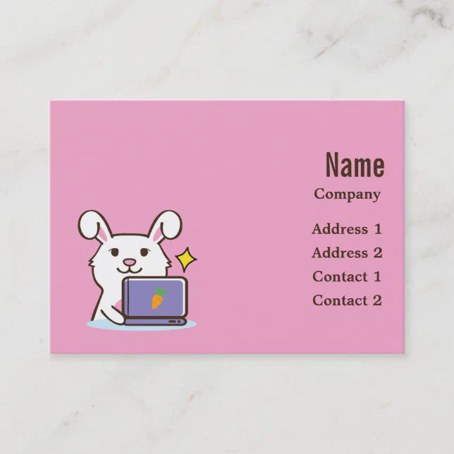 Rabbit business card | Zazzle