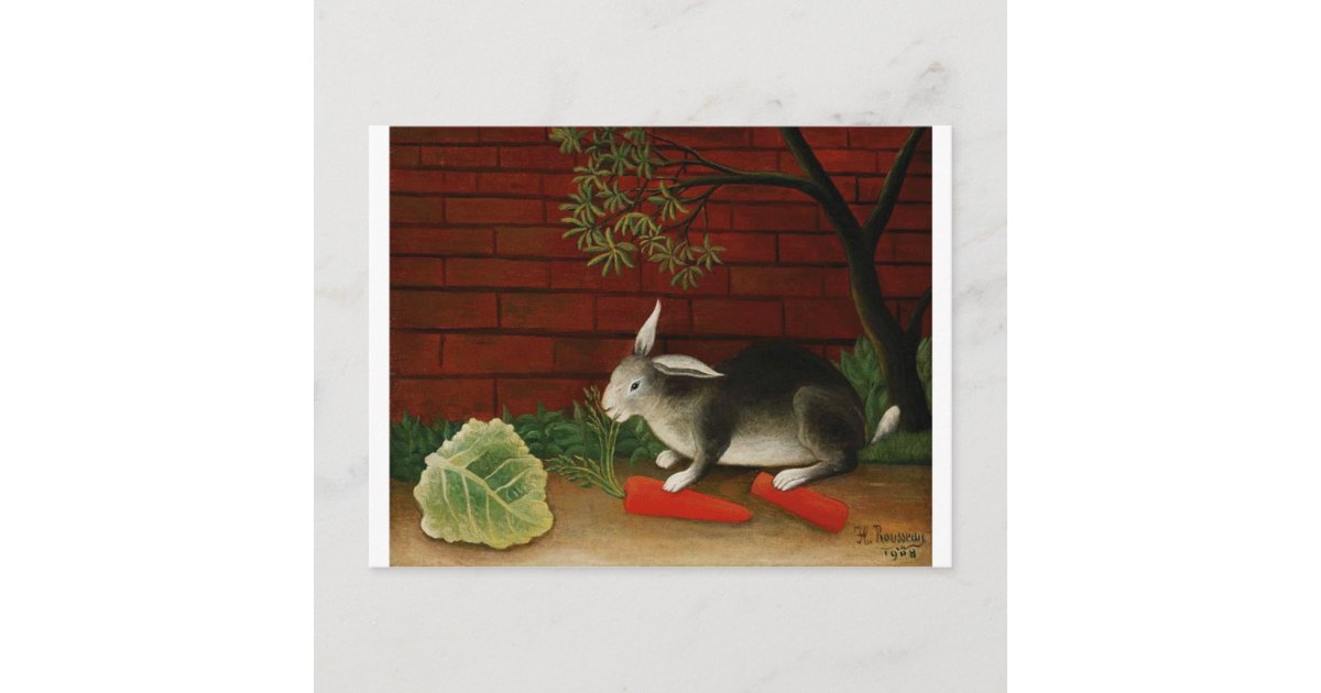 Rabbit by Henri Rousseau Postcard | Zazzle