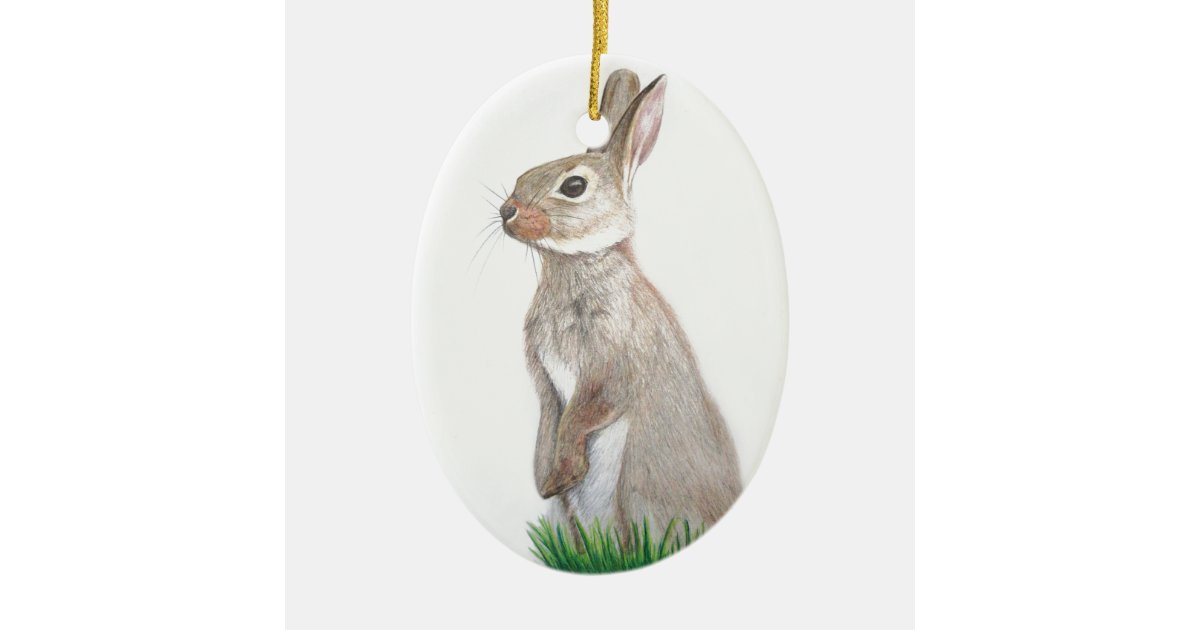 Rabbit Ceramic Ornament | Zazzle
