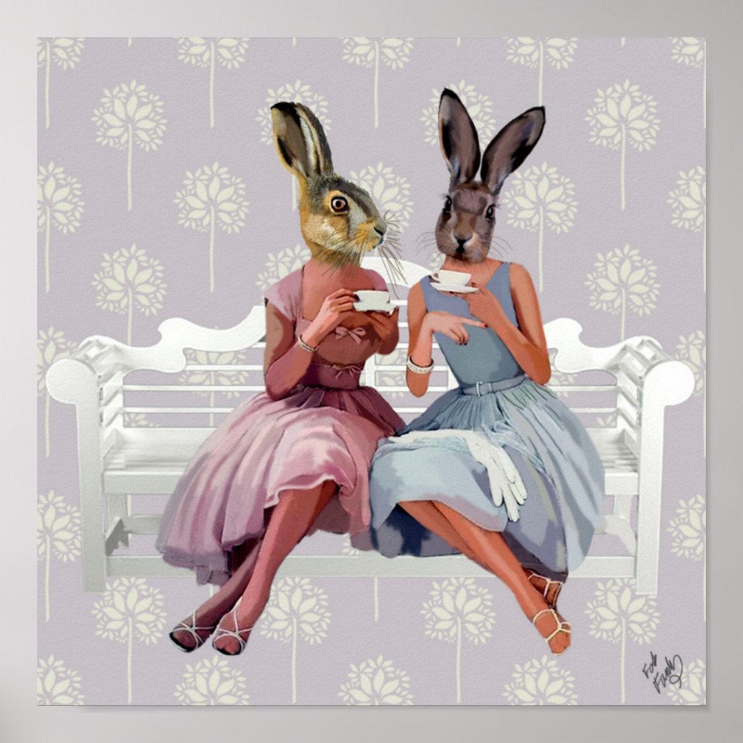 Rabbit Chat Poster | Zazzle