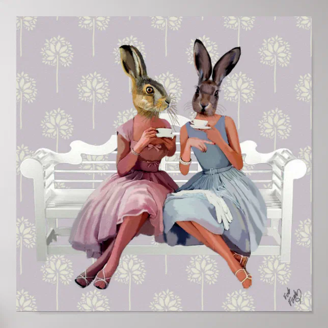 Rabbit Chat Poster | Zazzle