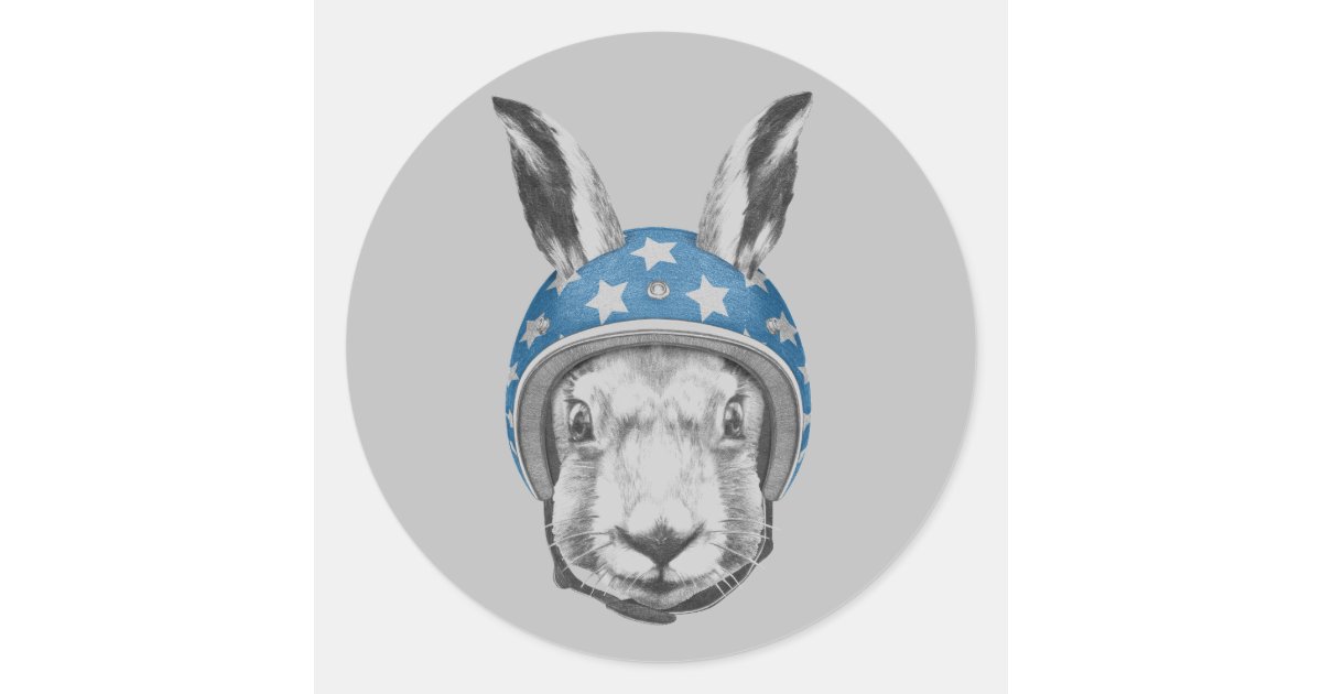 Rabbit Daredevil Classic Round Sticker | Zazzle