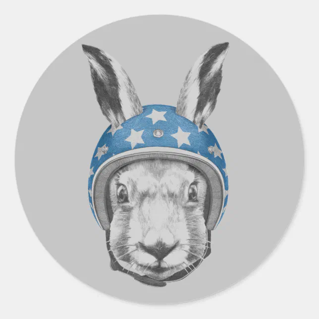 Rabbit Daredevil Classic Round Sticker | Zazzle
