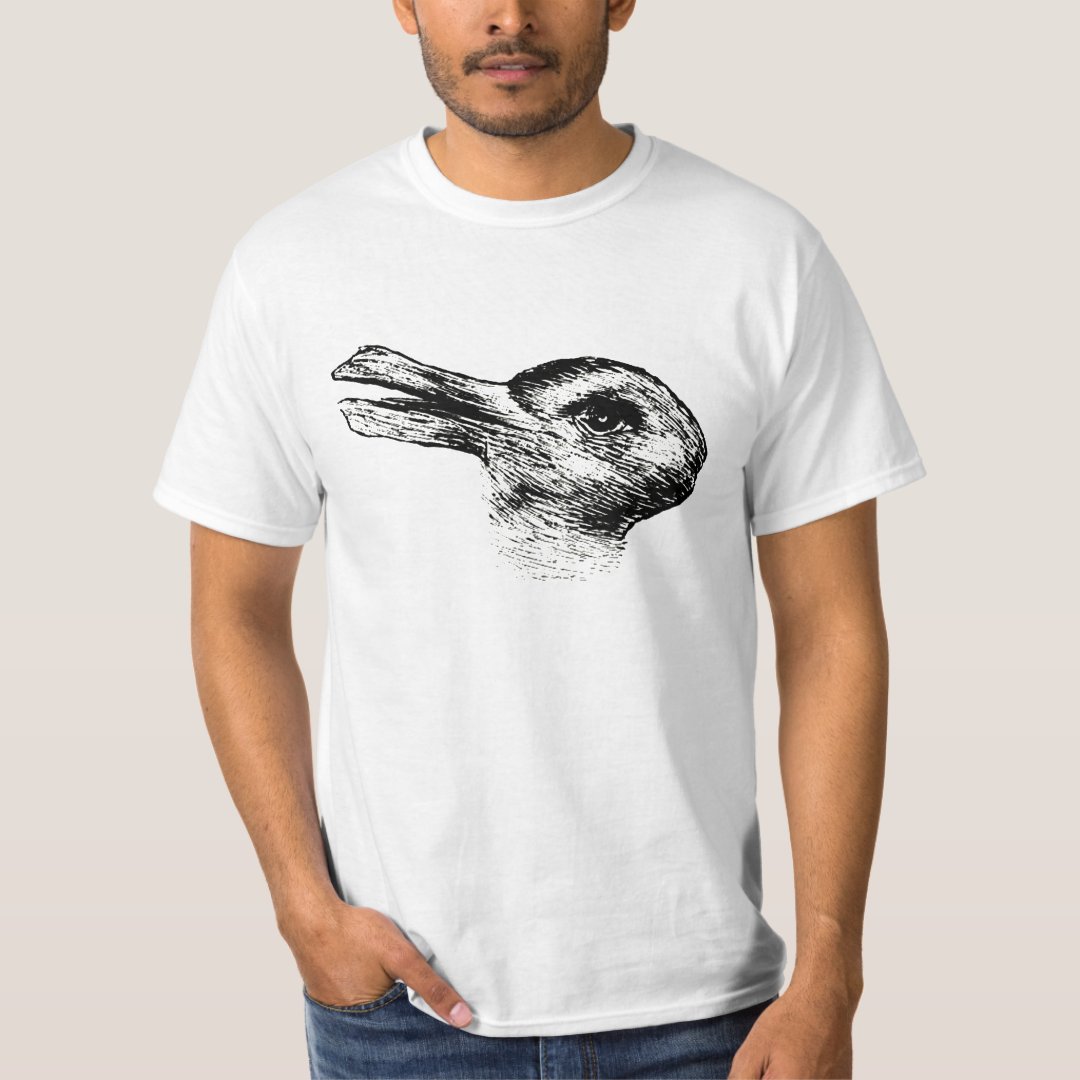 Rabbit Duck Optical Illusion Creativity Shirt | Zazzle