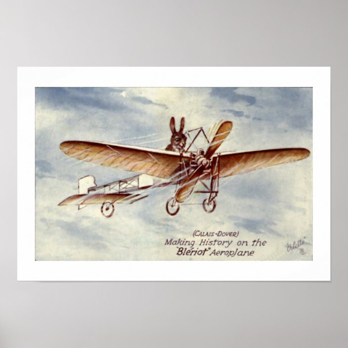Rabbit Flying a Plane Poster | Zazzle.com