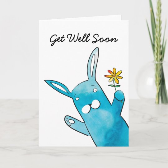 Rabbit Get Well Soon Card | Zazzle.com