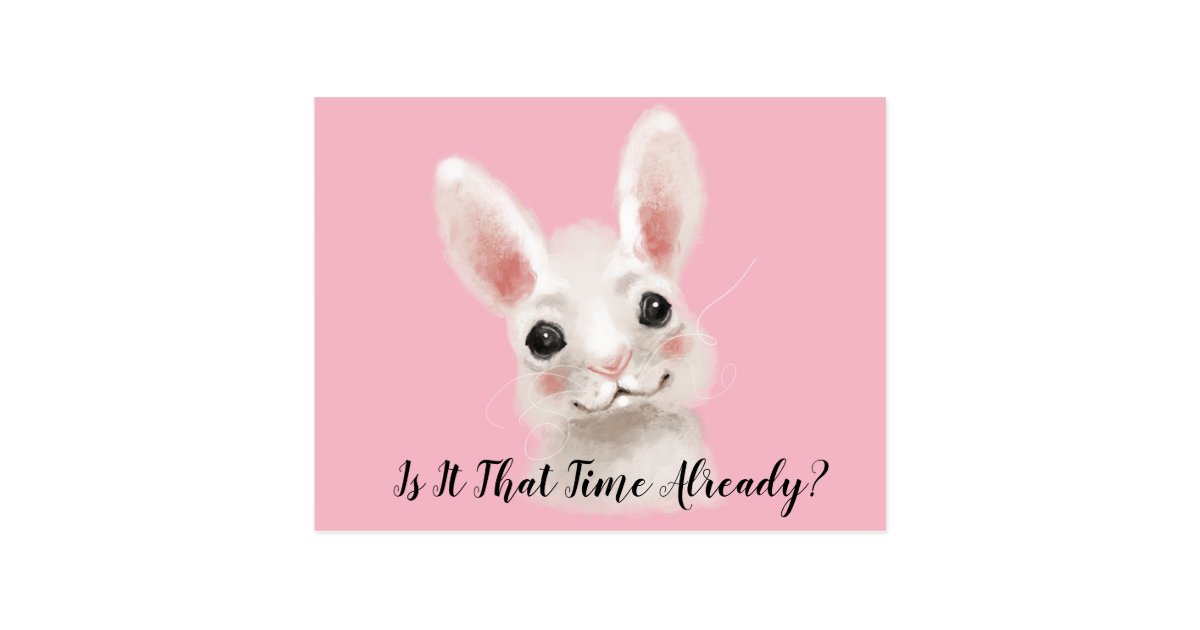Rabbit Greetings Postcard | Zazzle.com
