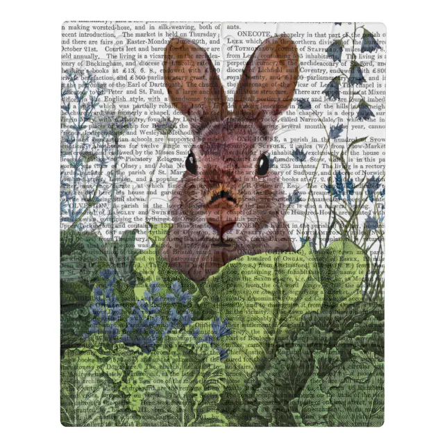 Rabbit in a Cabbage Patch Jigsaw Puzzle | Zazzle