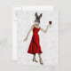 Rabbit in Red Dress 2 Postcard | Zazzle