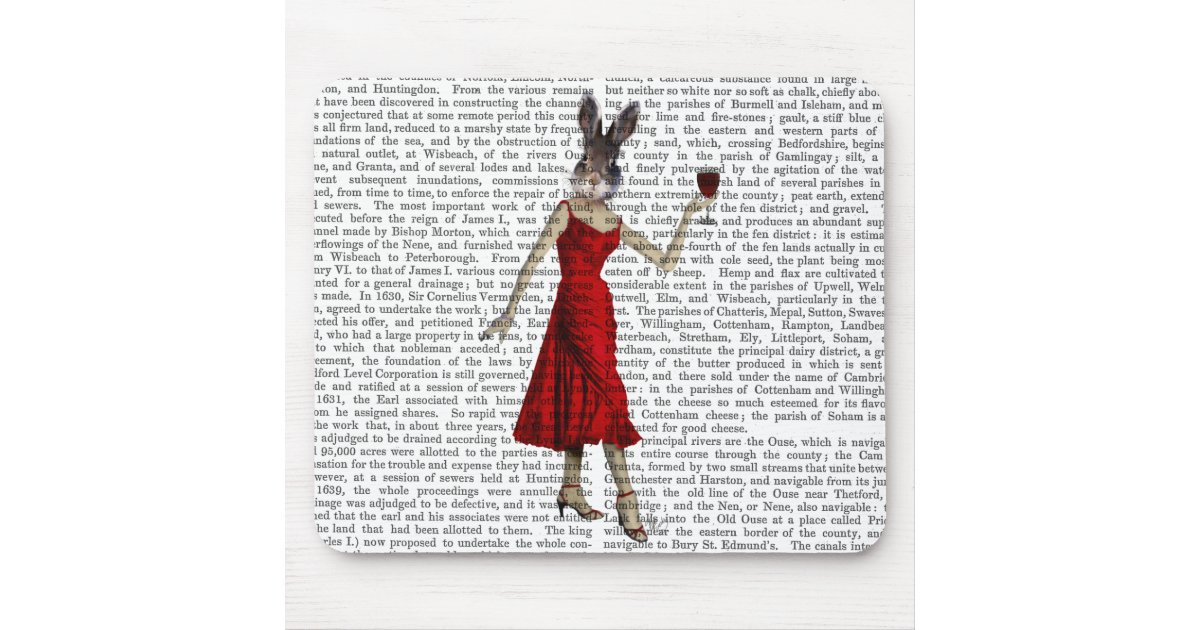 Rabbit in Red Dress Mouse Pad | Zazzle