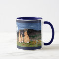 Rabbit in the Moon Bunny Family Mug Navy Dark Blue | Zazzle