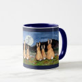 Rabbit in the Moon Bunny Family Mug Navy Dark Blue | Zazzle