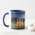 Rabbit in the Moon Bunny Family Mug Navy Dark Blue | Zazzle