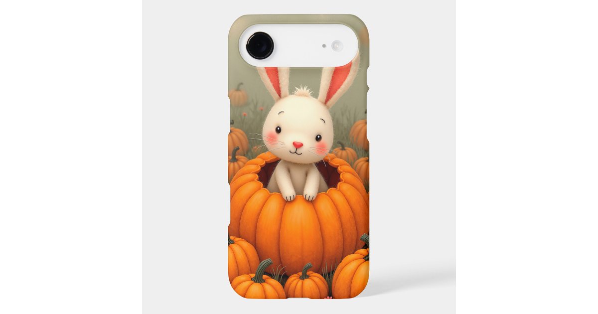 Rabbit Inside Pumpkin Phone Case | Zazzle