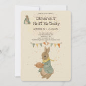 Rabbit Peter autumn Kids Birthday Invitation | Zazzle