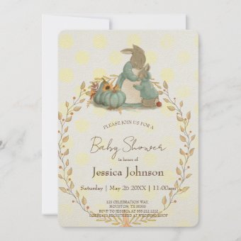 Rabbit Peter Baby Shower Invitation | Zazzle