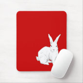 Rabbit red Mousepad | Zazzle