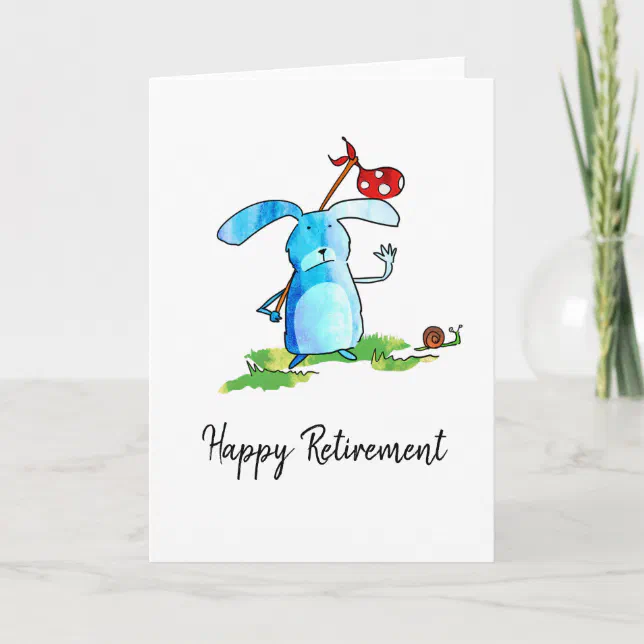Rabbit Retirement Card | Zazzle
