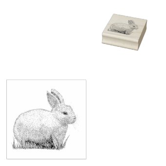 Rabbit Rubber Stamp | Zazzle