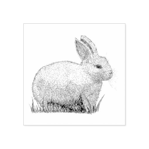 Rabbit Rubber Stamp | Zazzle