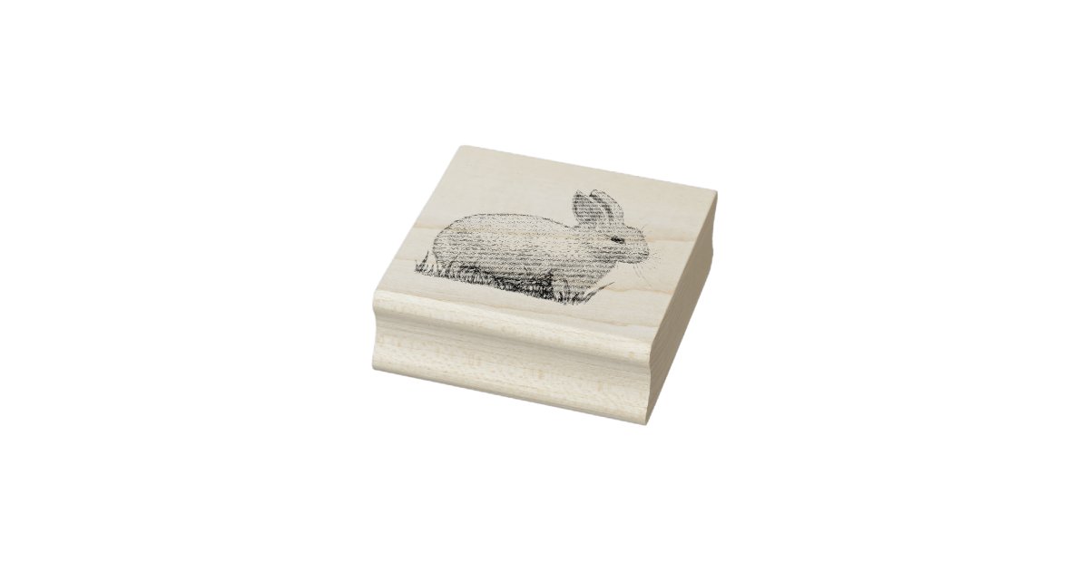 Rabbit Rubber Stamp | Zazzle