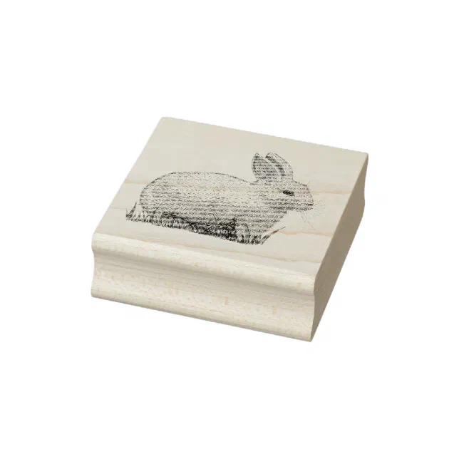 Rabbit Rubber Stamp | Zazzle